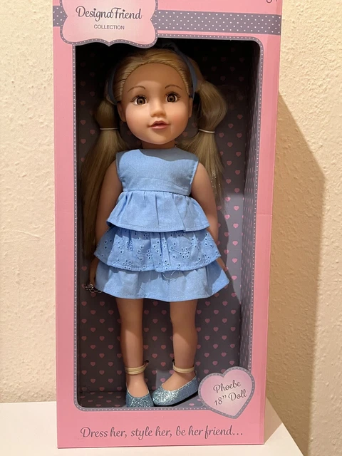 DESIGNA FRIEND DOLL, Phoebe 18 inch/45cm with bracelet design a friend ...