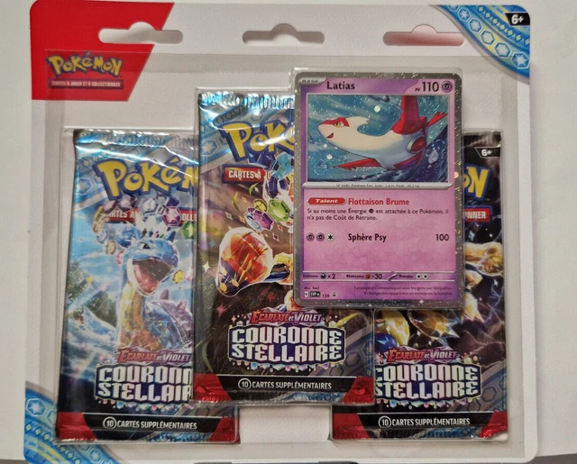 POKÉMON VERSION FR tripack EV 07 Couronne Stellaire Blister 3 booster ...