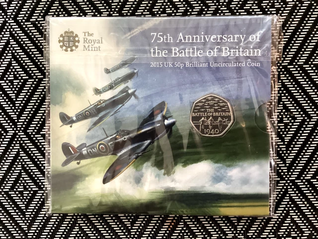 75TH ANNIVERSARY OF the Battle of Britain 2015 UK 50p uncirculated coin ...