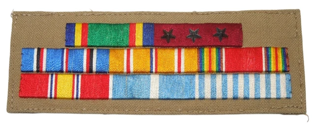 ORIGINAL WWII - Korean War US Navy Custom Embroidered Ribbon Bar ...