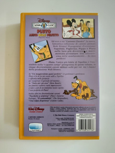 PLUTO FRIEND NEAR Perfect - Vhs Disney Cartoon Classics Vs4513 *Rare* £ ...
