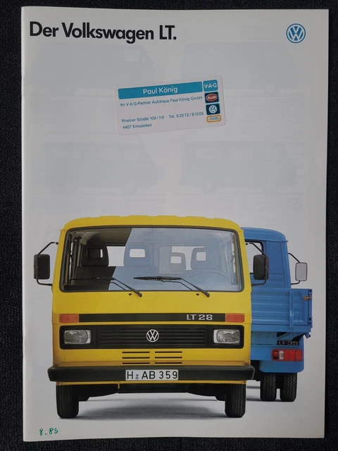 VW LT BOX/FLATBED/BUS/CHASSIS/DOKA brochure/brochure/brochure/brochure ...