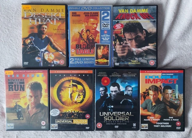 JEAN-CLAUDE VAN DAMME 7 UK R2 DVD BUNDLE DOUBLE IMPACT UNIVERSAL ...
