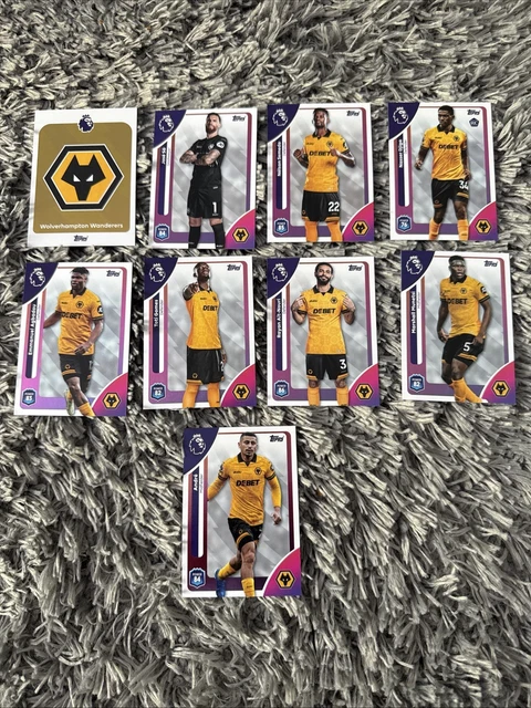 TOPPS 2025/26 PREMIER League Wolves Full Team Set - 18 Cards No Dupes £ ...