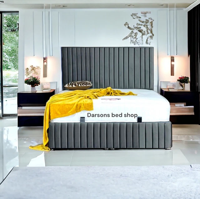 DIANA PANEL OTTOMAN Storage Bed Divan gaslift Bed Gas Lift Up Frame ...