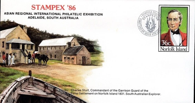 NORFOLK ISLAND 1986 - Stampex Adelaide PSE - FDI $2.75 - PicClick AU