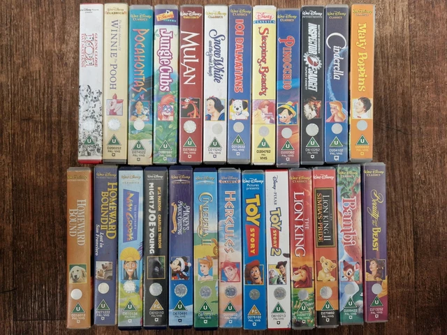 25 DIFFERENT WALT Disney Films, Movies - VHS Video Tapes - Mixed Bulk ...