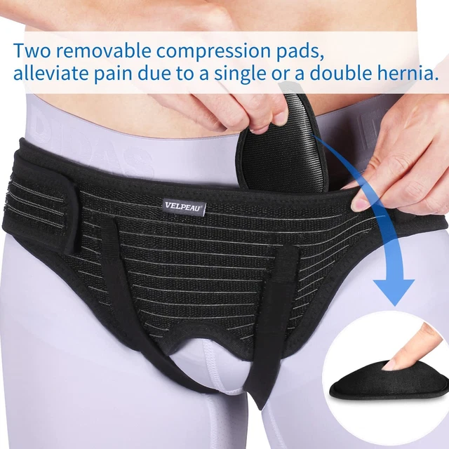 INGUINAL MEDICAL HERNIA Belt Groin Support Double Truss Brace For Men ...