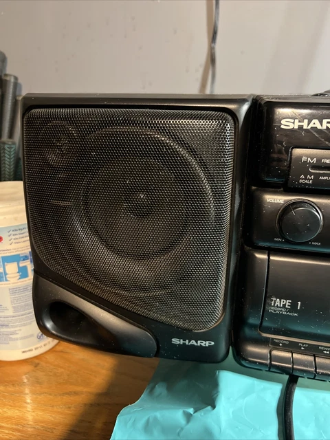 SHARP GX-CD30 BOOMBOX Portable CD Radio Cassette Stereo System Vintage ...