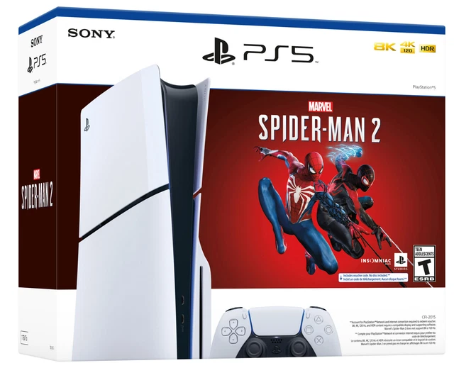 PS5 PLAYSTATION 5 PS5 Console - Marvel’s Spider-Man 2 Bundle 1TB Slim ...