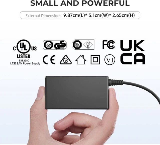 KFD+ 24V AC Power Supply Adapter for Logitech Racing Wheel G27 G25 G29 ...