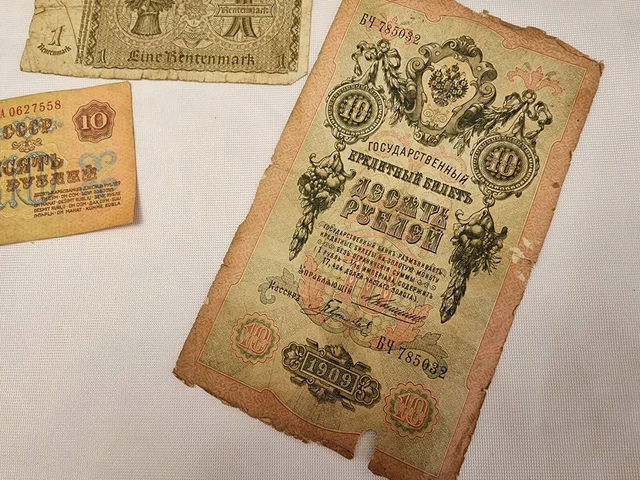 ORIGINAL WW2 GROUP Ww1 Ww2 German Russian Bank Notes EUR 27,00 ...