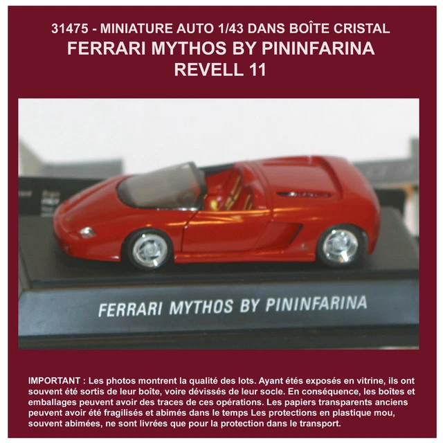 1584 MINIATURE FERRARI Mythos By Pininfarina Revell Boite Cristal 4499 ...