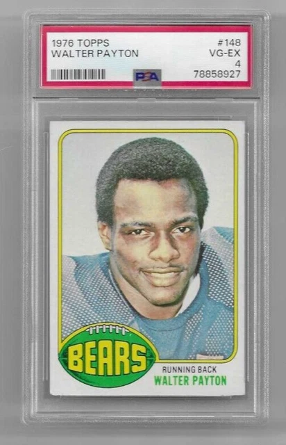 CARTE RECRUE FOOTBALL Vintage Walter Payton 1976 Topps #148 - Psa 4 Vg ...