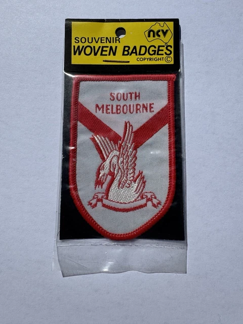 VINTAGE SEALED SOUTH Melbourne Swans Cloth Patch AFL VFL Football ...