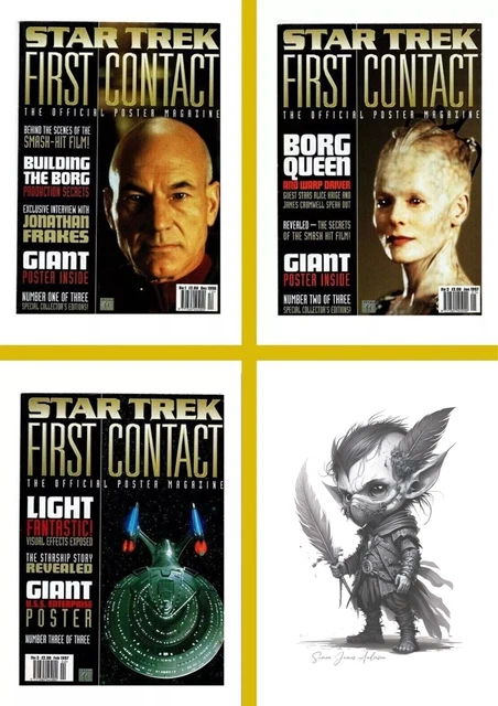 STAR TREK: FIRST Contact: The Official Poster Magazine #1 #2 & #3 ...