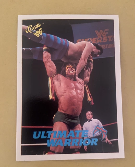 WWF WWE WCW Classic Games Ultimate Warrior 1990 Wrestling Trading Card ...