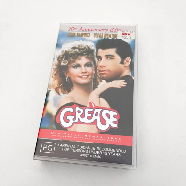 GREASE VHS *NEW SEALED* Video 1998 20th Anniversary Olivia Newton John ...