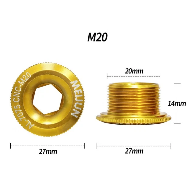 QUICK REPLACE M20 Crankset Screw Cap for XT For XTR 10mm Hex Socket ...