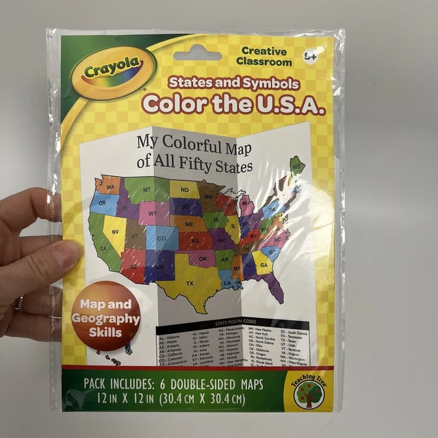CRAYOLA CREATIVE CLASSROOM: States & Symbols-Color the USA Map of all ...
