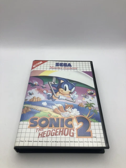 SONIC THE HEDGEHOG 2 Sega Master System Complete Action 8 Bit Retro ...