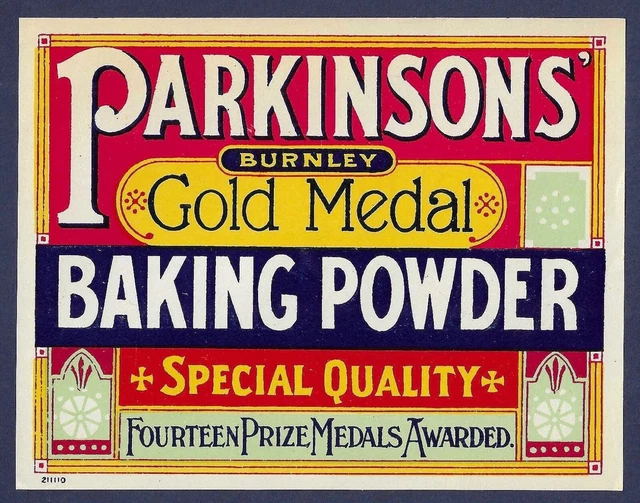 EARLY 20TH CENTURY Chemist Label - Gold Medal Baking Powder, Parkinson ...