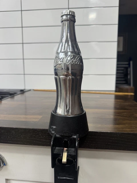 GENUINE COCA COLA Coke Bottle Chrome Counter Clamp Bar Mounted Pub ...