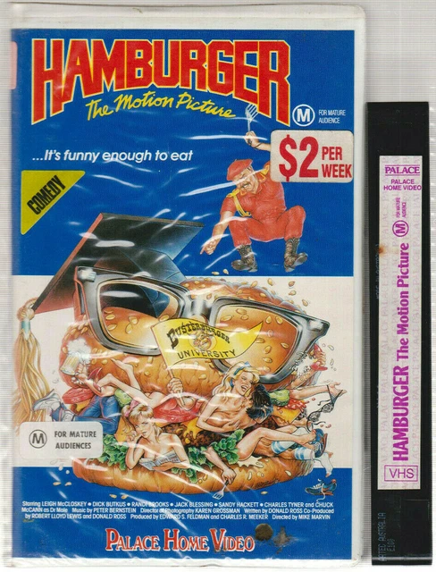 RARE VHS VIDEO Tape HAMBURGER MOTION PICTURE Ex-Rental Clamshell Palace ...