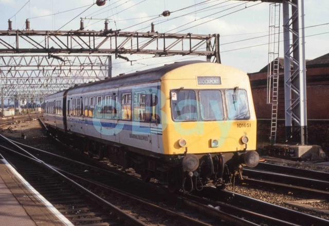 35MM RAILWAY SLIDE of Class 101 DMU 101651 @ Manchester Picc Copyright ...