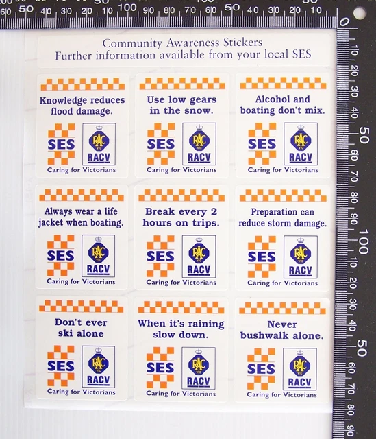 VINTAGE STATE EMERGENCY Service Ses Victoria Community Awareness ...