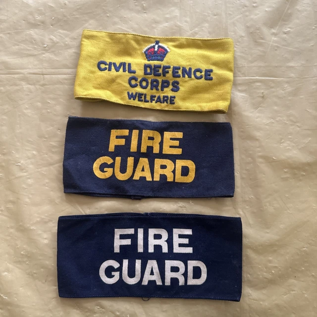 BB207- WW2 BRITISH Military 2x Fire Guard & Civil Defence Corps Welfare ...
