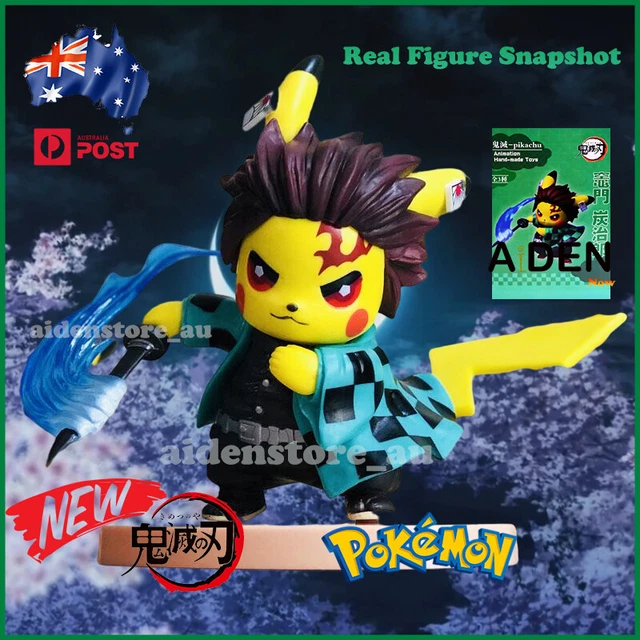 PIKACHU COS KAMADO Tanjirou Demon Slayer X Pokemon Go Figure Fancy Box ...