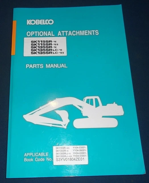 KOBELCO SK115SR-1E -1ES Sk135Sr-1E Lc-1E Excavator Breaker Nibbler Parts Manual £24.81 - PicClick UK