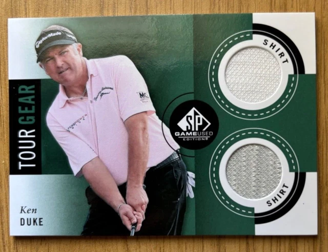 2013 UPPER DECK SP TOUR GEAR Ken Duke DUAL TOURNAMENT USED SHIRT RELIC ...