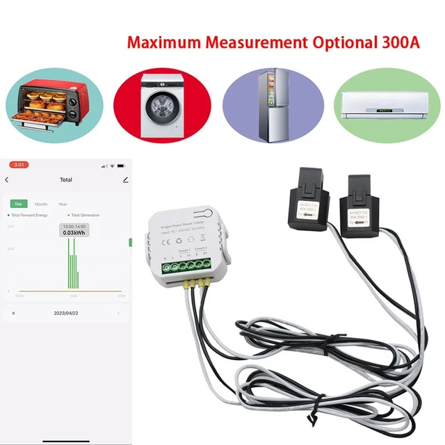 BI-DIRECTIONAL ENERGY METER CT-On-CT Meter For Smart Home For Tuya £33. ...