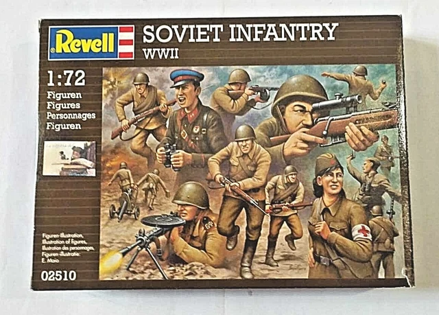 REVELL SOVIET WWII Infantry Soldiers Ref 02510 1:72 Scale £18.98 ...
