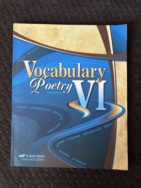 ABEKA VOCABULARY POETRY VI 5th Edition £12.93 - PicClick UK