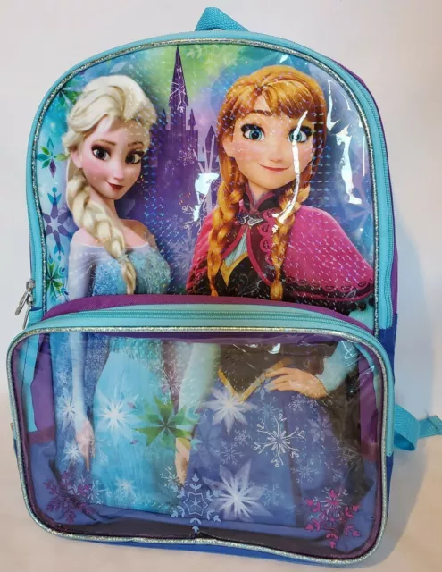 Disney Frozen Backpack Anna And Elsa Purple And Blue £16 13 Picclick Uk