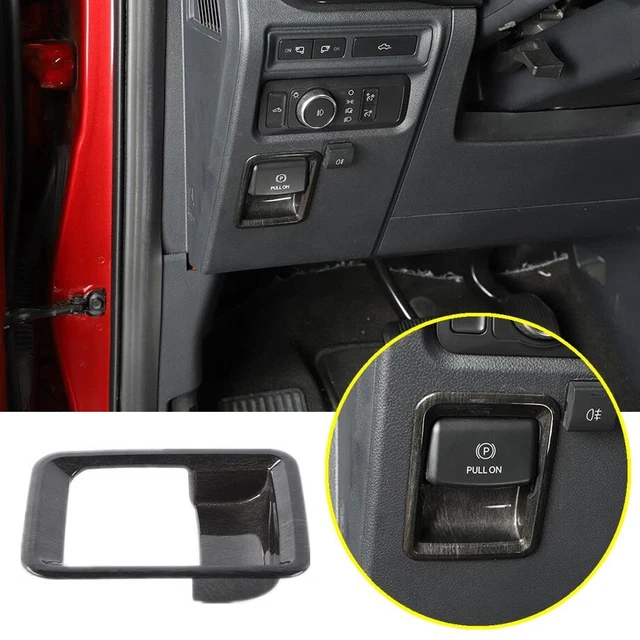 FOR 2021-2022 FORD F150 F-150 Black Wood Grain Handbrake Switch Panel ...