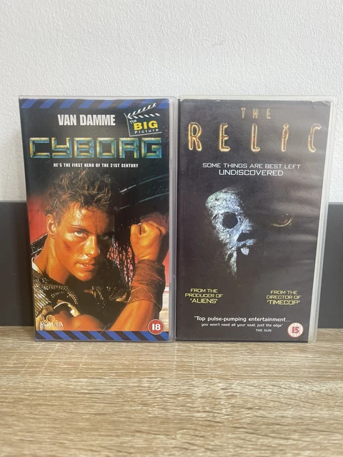 2 VHS VIDEOS - Cyborg (1989) The Relic (1994) - Action - Horror - Van ...