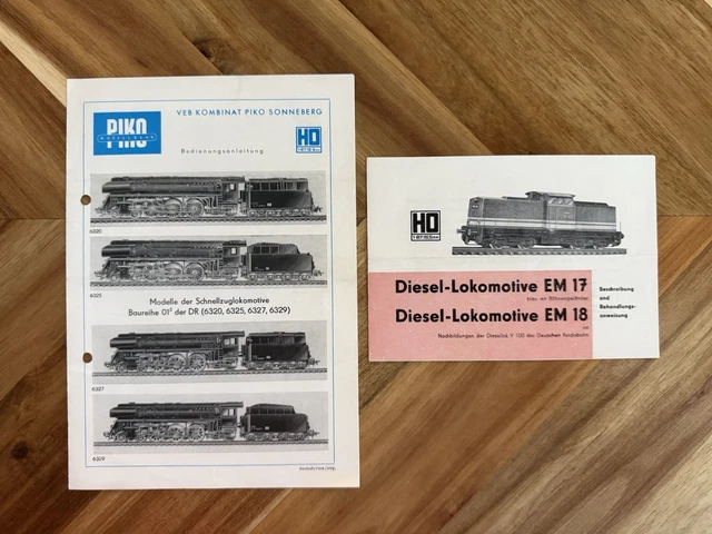 ANLEITUNG UND WERKSTATTVERZEICHNIS PIKO/Plasticart Modelleisenbahn DDR ...