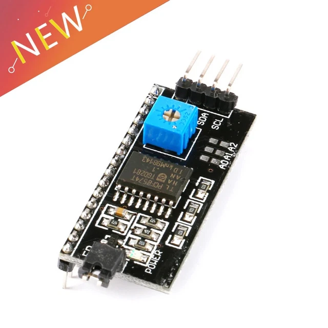 PCF8574 I2C TO SPI Serial Interface Board for 1602/2004 LCD Converters ...
