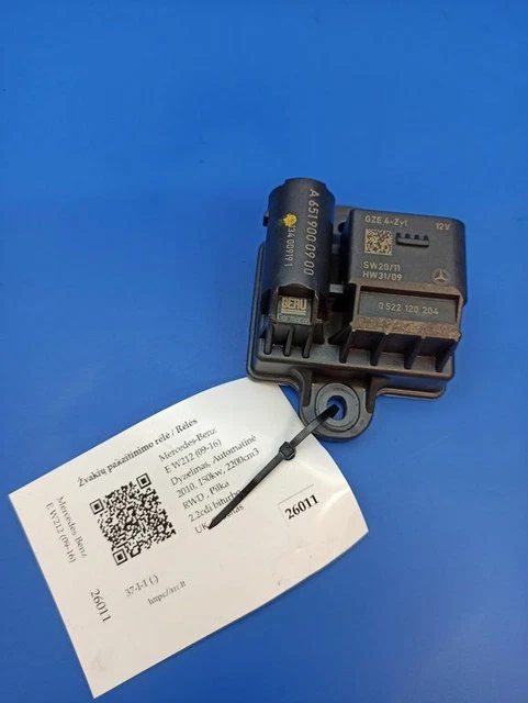 MERCEDES-BENZ E W212 W204 220CDI relay pre-glow plugs pre-glow system ...