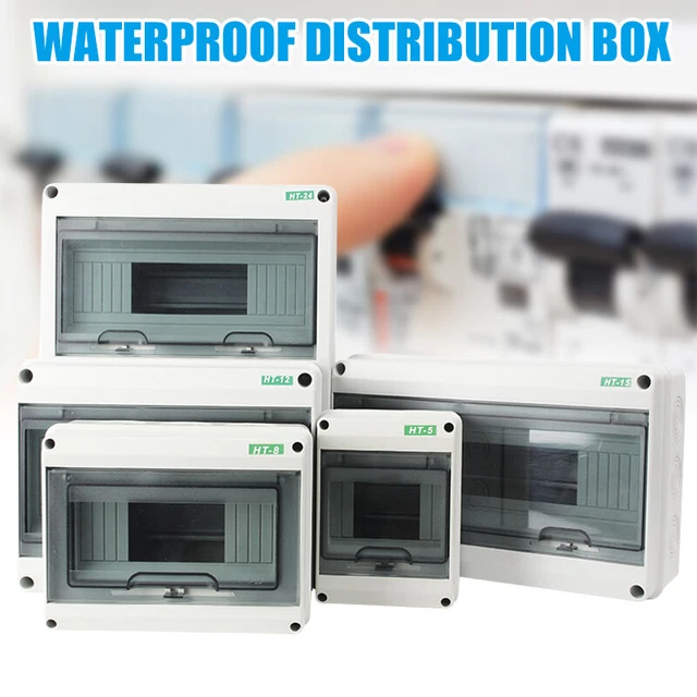 PLASTIC WATERPROOF DISTRIBUTION Box with Cover for Circuit Breaker ...
