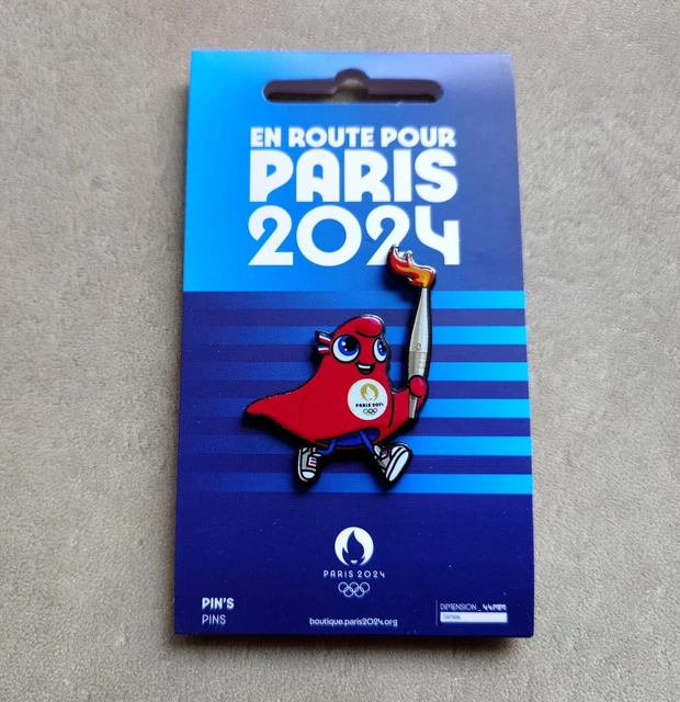 Pins Jo Paris 2024 Jeux Olympiques Mascotte Et La Flamme Torche Eur