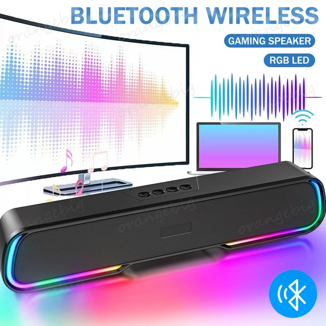 BLUETOOTH SOUND BAR Speaker Subwoofer RGB TV Home Theater Wireless ...