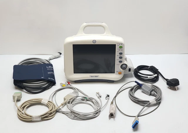 PATIENT MONITOR GE Dash 3000 SpO2,ECG,NIBP,CO2 Options,Nellcor ...