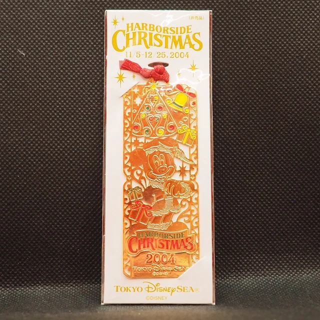 TOKYO DISNEY DISNEYLAND Harborside Christmas 2004 Metal Bookmark Japan ...