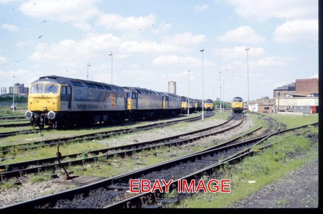 ORIGINAL 35MM SLIDE CLASS 47 LOCO NO 47323 THE ROVER GROUP AT SALTLEY ...
