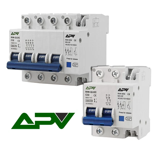 PV TRENNSCHALTER 2 4Polig Mit Unterspannunglöser 1000V Dc 32A Solar ...